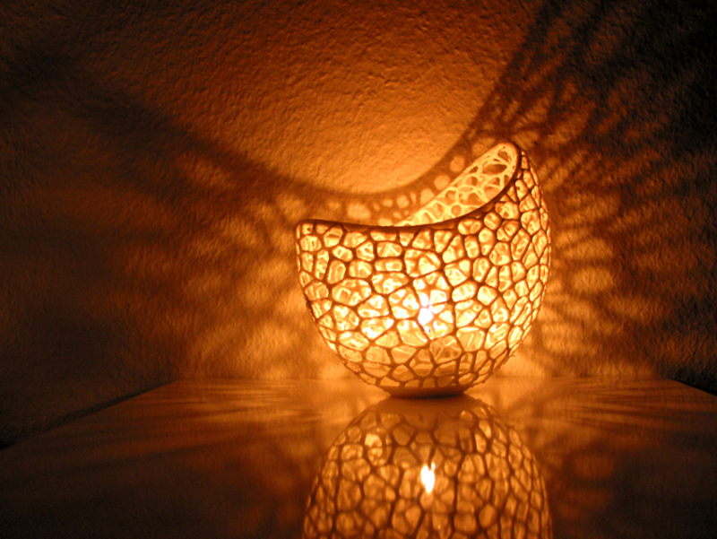 Filigree double wall tealight holder - Pinshape