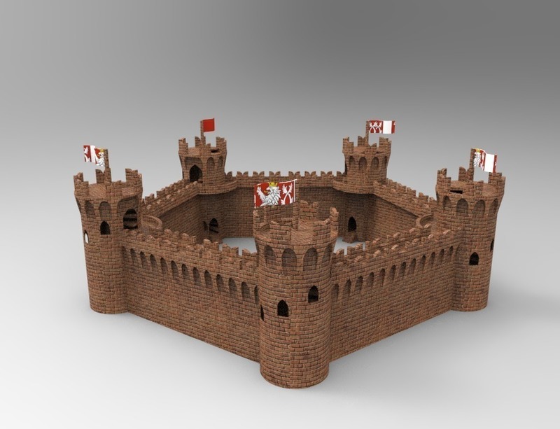 modular medieval castle sand - Pinshape
