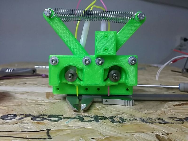 Spring loaded extruder mod for Creatr dual exstruder -V5 final v - Pinshape