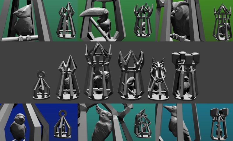 Bird Cage Chess Set - Pinshape