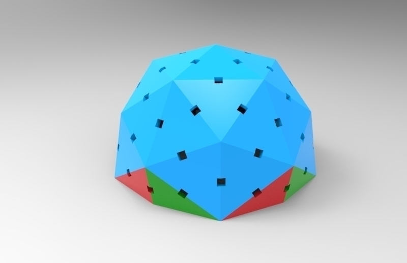geodesic dome laser cut style - Pinshape