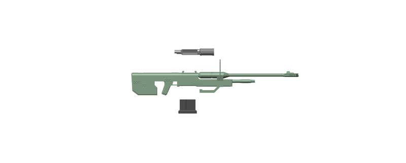 SRS 99 D Sniper Rifle (Halo) - Pinshape