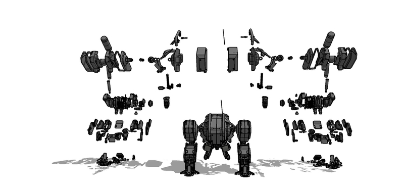 mech 01 right arm - Pinshape