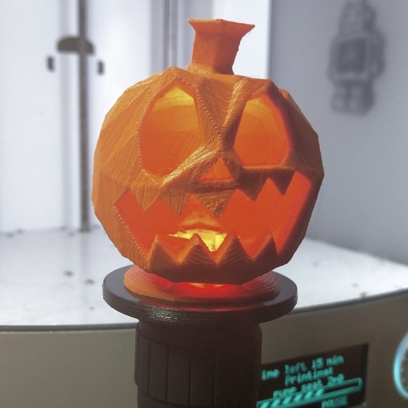 Torch display pillar for bigger little pumpkins - Pinshape