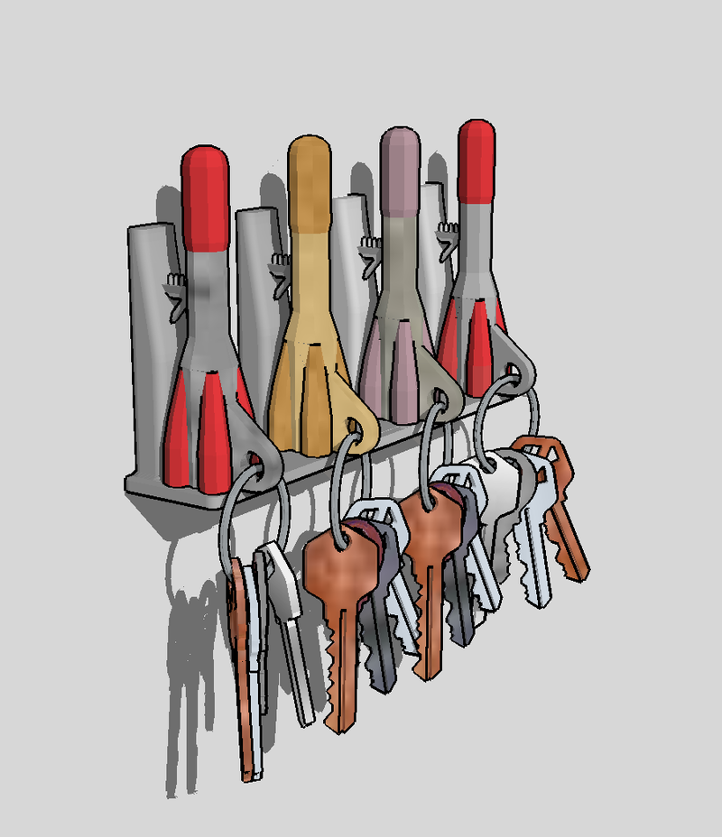 Rocket key holder wall - Pinshape