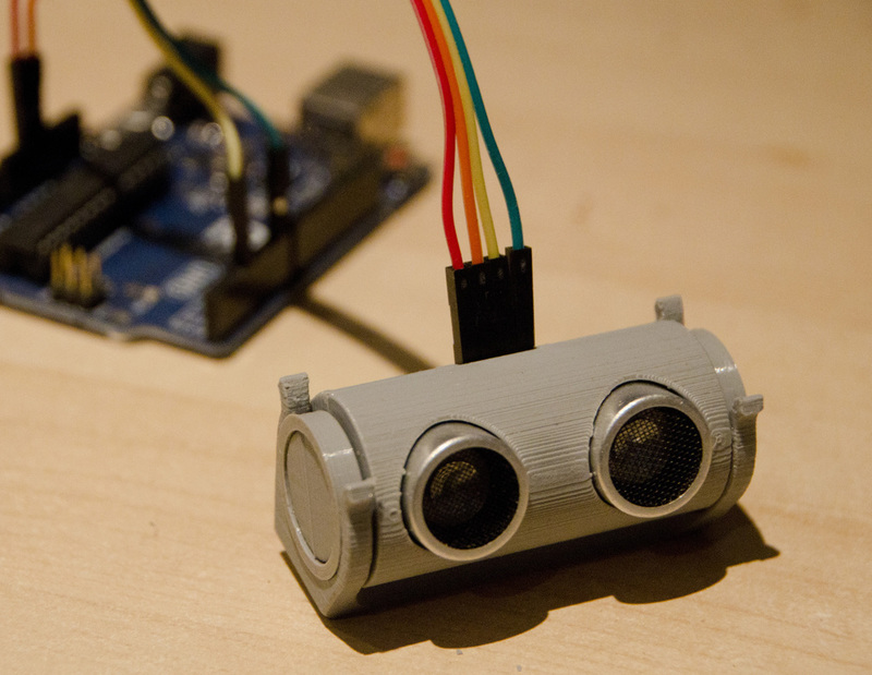 HC-SR04 Casing + Angle Adjustable Cradle - Pinshape