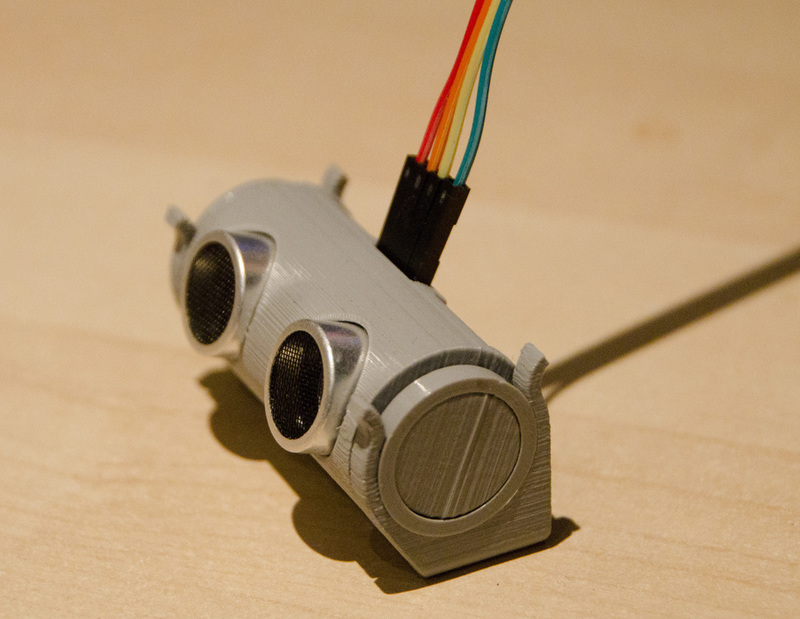 HC-SR04 Casing + Angle Adjustable Cradle - Pinshape