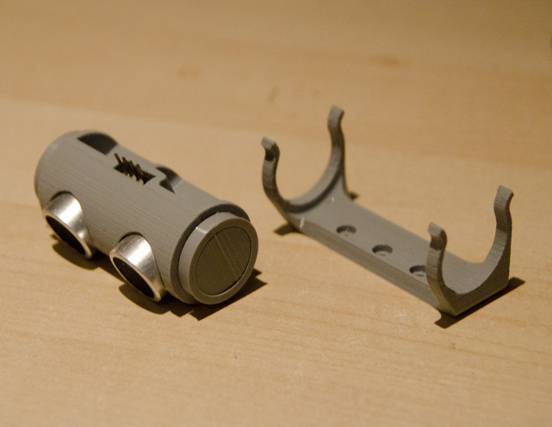 HC-SR04 Casing + Angle Adjustable Cradle - Pinshape