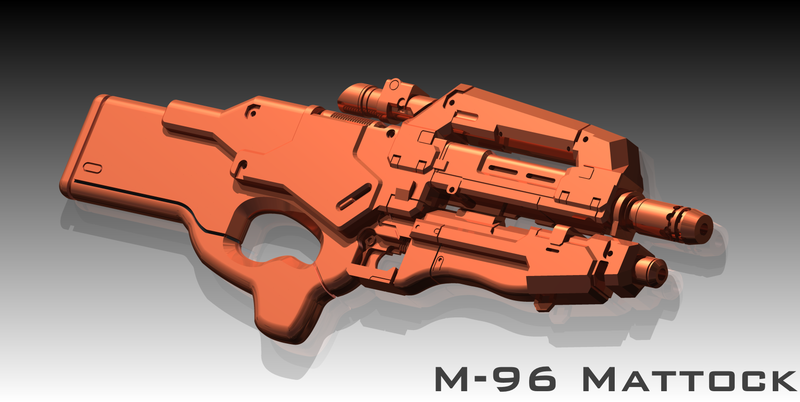 M-96 Mattock Heavy Rifle 1:1 scale - Pinshape