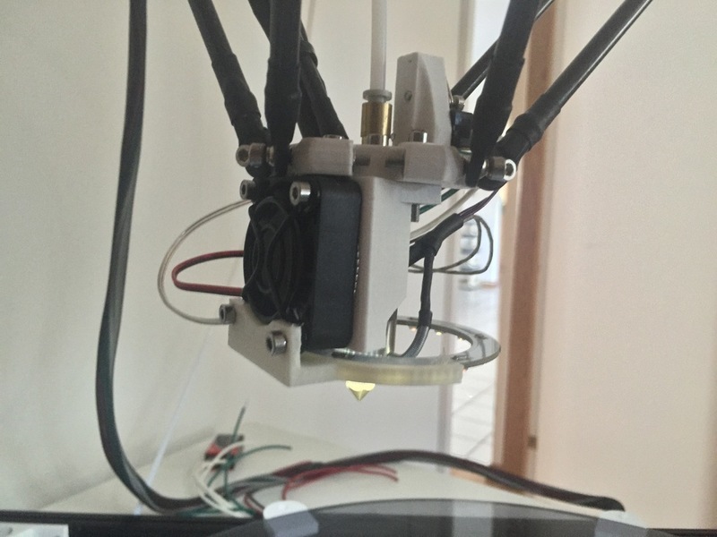 60mm LED Ring for a Kossel using a 40mm FAN - Pinshape