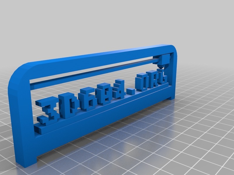 3D604 Printing Text Plate - Pinshape