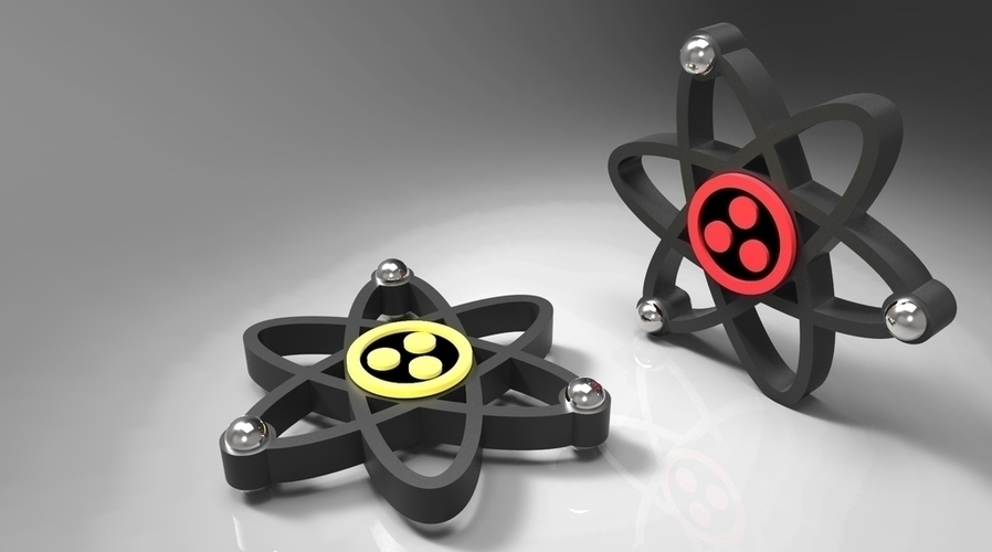 3D Printed Atom Fidget Spinner Toy - Hand Spin Focus by Oeve | Pinshape