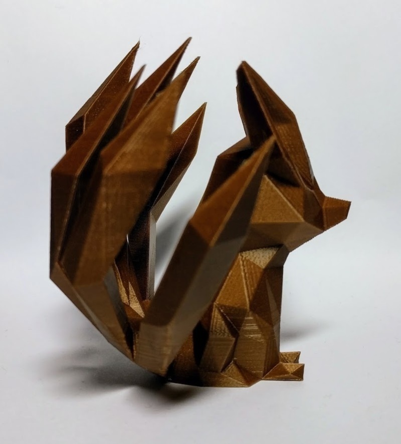 Low-poly Nine-tailed Fox - Pinshape