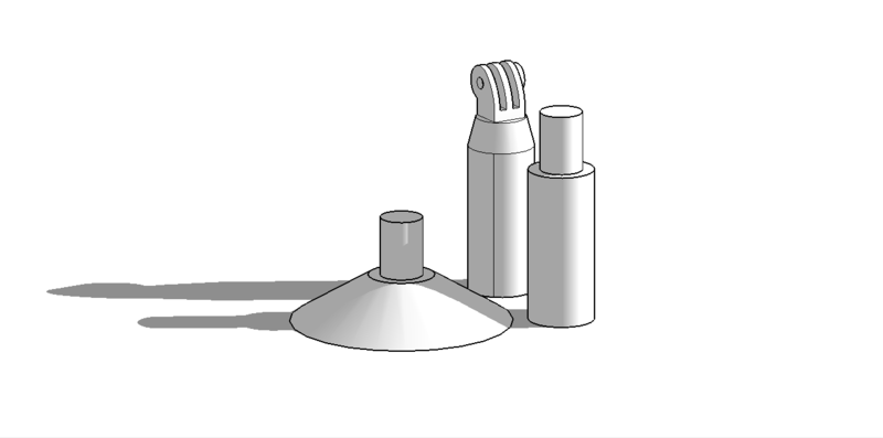 GoPro Handle for small printers - Pinshape