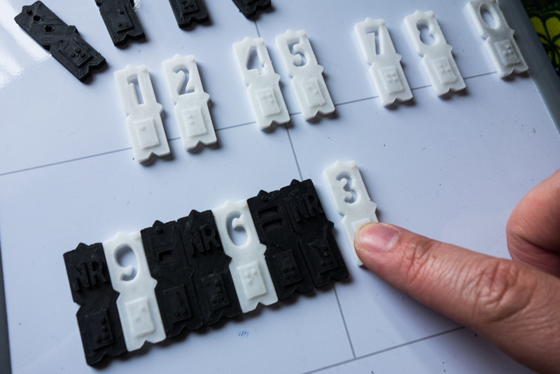 Magnetic braille blocks - Numbers - Pinshape