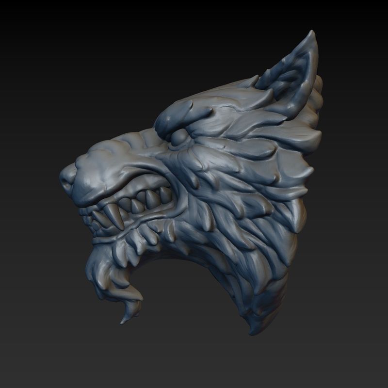Wolf head - Pinshape