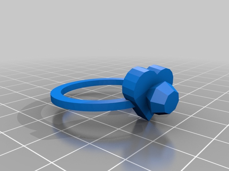 diamond heart ring version 2 - Pinshape