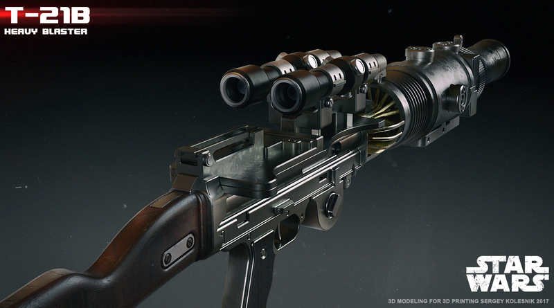 T-21B heavy blaster - Pinshape
