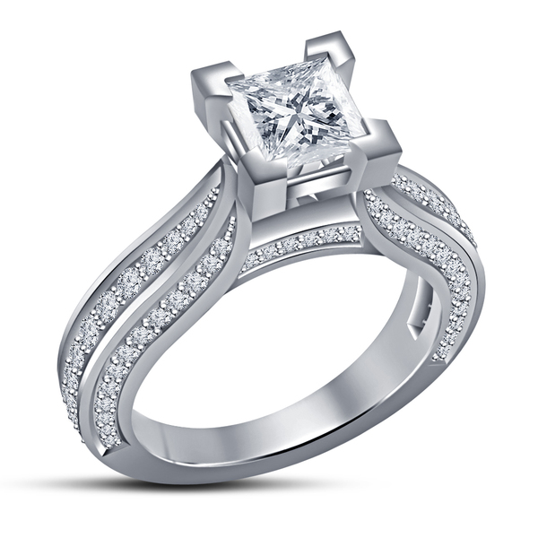 3D Jewelry CAD Model Wedding Bridal Ring Set In STL Format - Pinshape