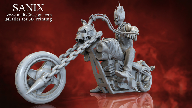 Ghost Rider - 3D Model for 3D Printing - Pinshape