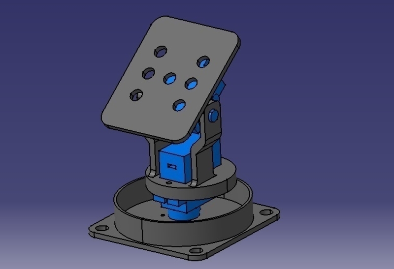 Pan and tilt SERVO sg90 hfgj_trc_mx - Pinshape