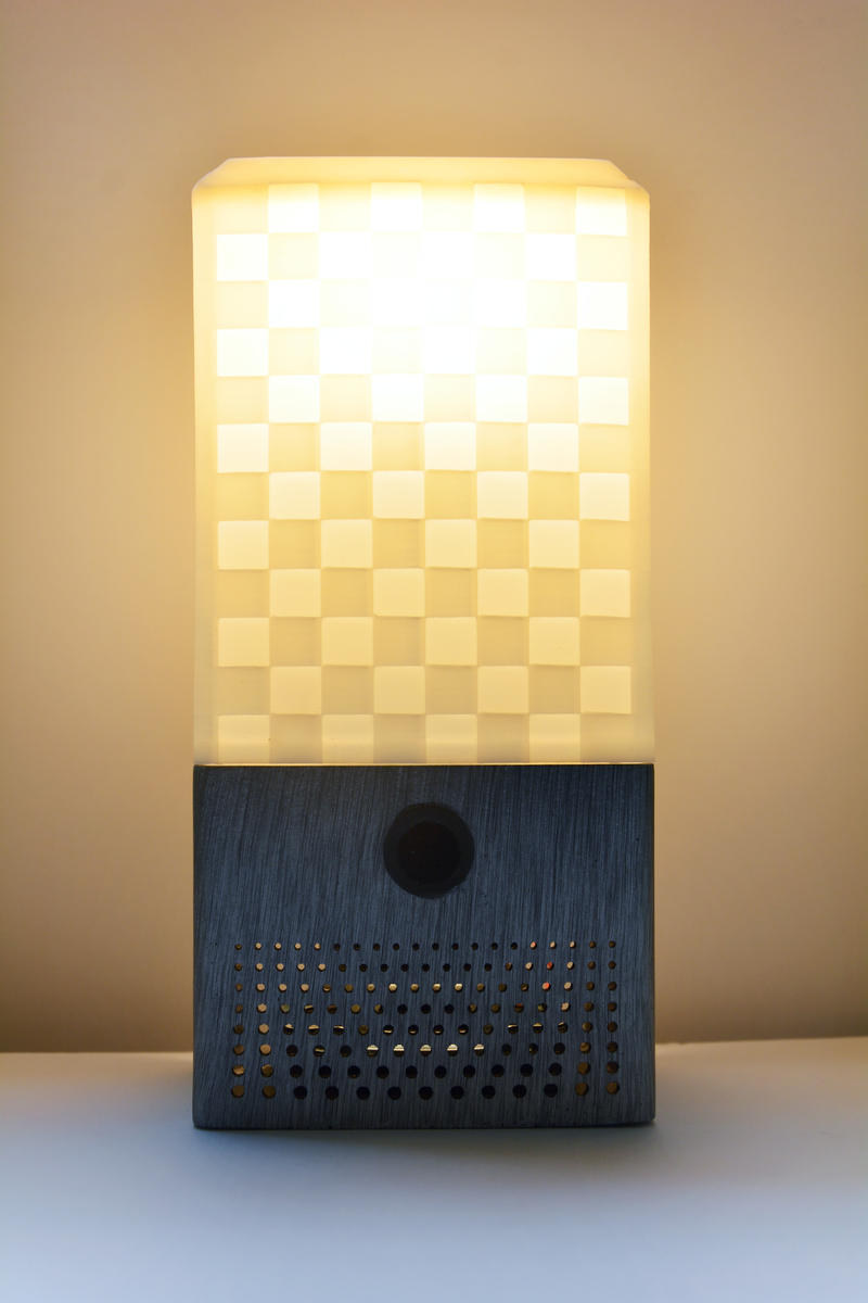 Smart Assistant Speaker and Lamp (Google Assistant or Amazon Ale - Pinshape