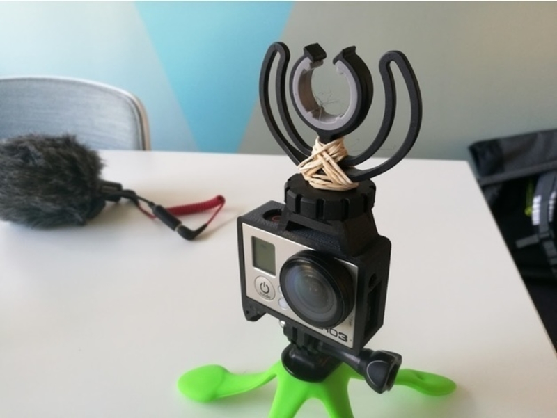 GoPro Hero Frame w Hot Shoe Mount - Pinshape