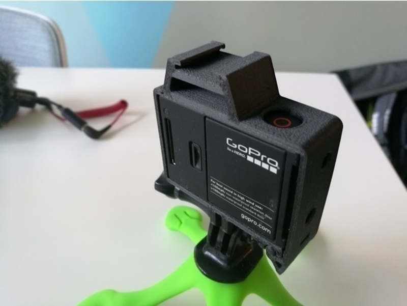GoPro Hero Frame w Hot Shoe Mount - Pinshape