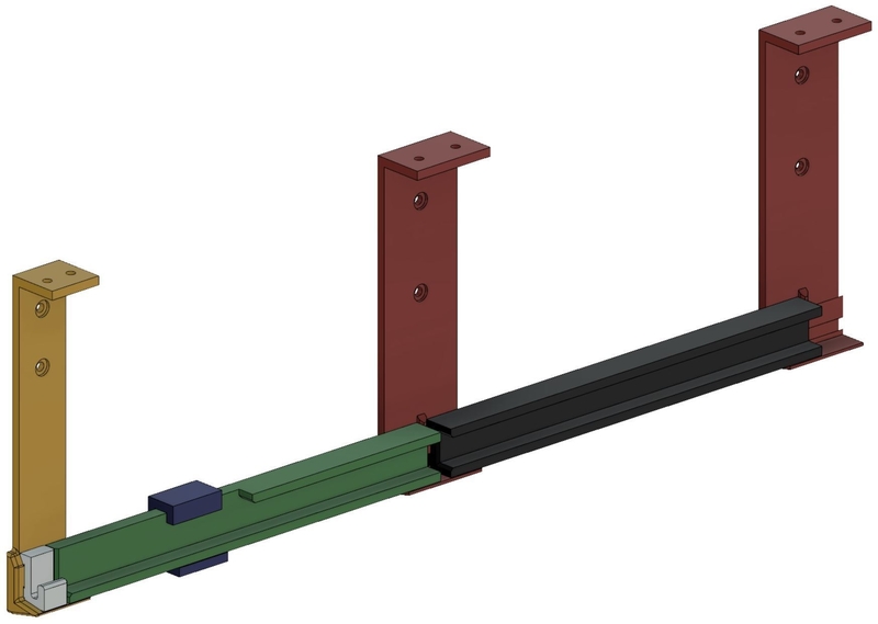 Rails for Reclaimed Refrigerator Drawer - Pinshape