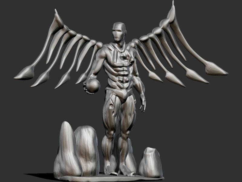 Cyborg Angel Damaged - Pinshape