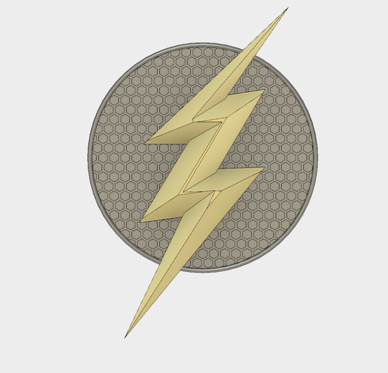 The DCEU The Flash Chest Emblem *UPDATED* - Pinshape