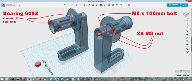 Filament holder - Pinshape