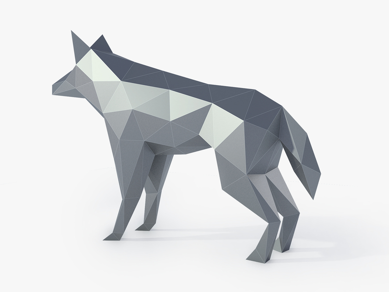 Low Poly Wolf - Pinshape