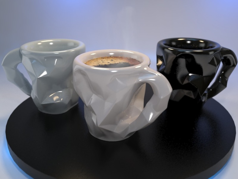 Crushed Espresso cup - Pinshape