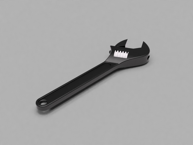 Crescent Wrench Pair - Pinshape