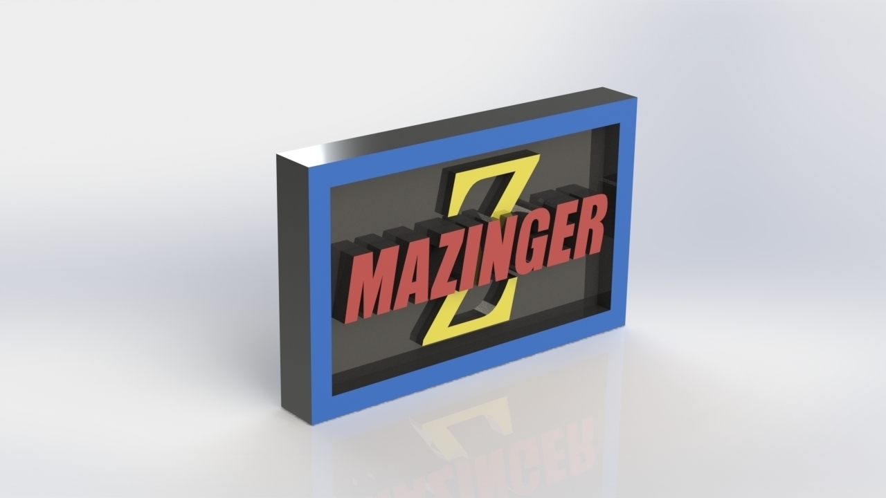 Logotipo De Mazinger Mazinger Z | Mounted Aluminum Print | Abstract
