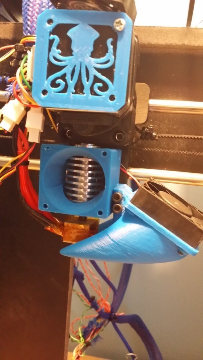 E3D 40mm fan mount with part fan mount - Pinshape