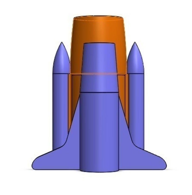 Space Shuttle Pen Stand - Pinshape
