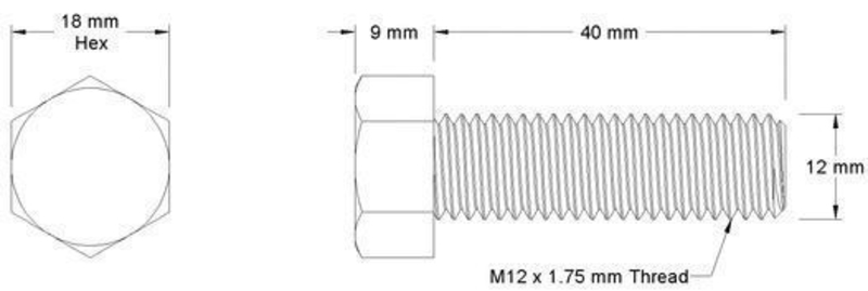 Metric M12 hex head screws and nuts collection - Pinshape