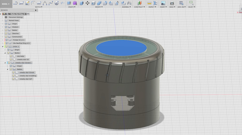 CircuitPython Media Dial - Pinshape