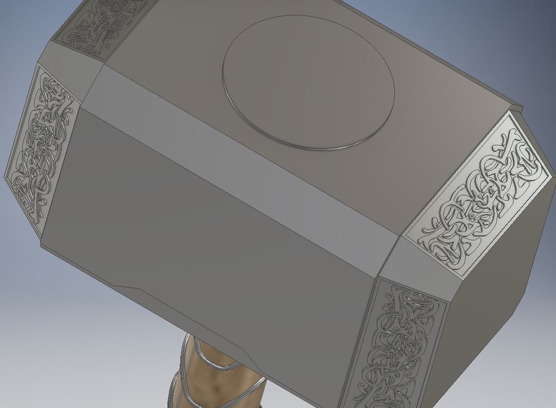Mjolnir keychain - Pinshape