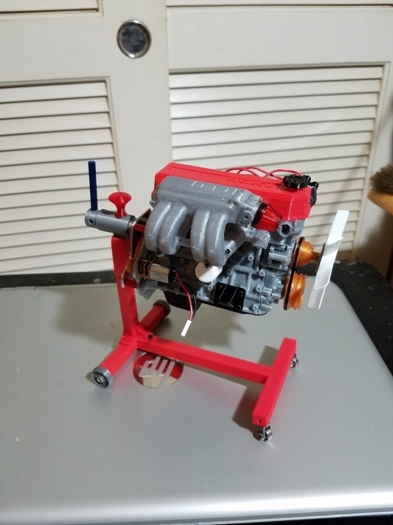 1/10 scale Toyota 22RE Motor. working model - Pinshape