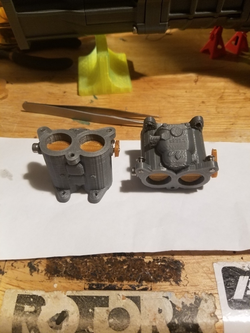 Side Draft Carburators for 3d printed 22r - Pinshape