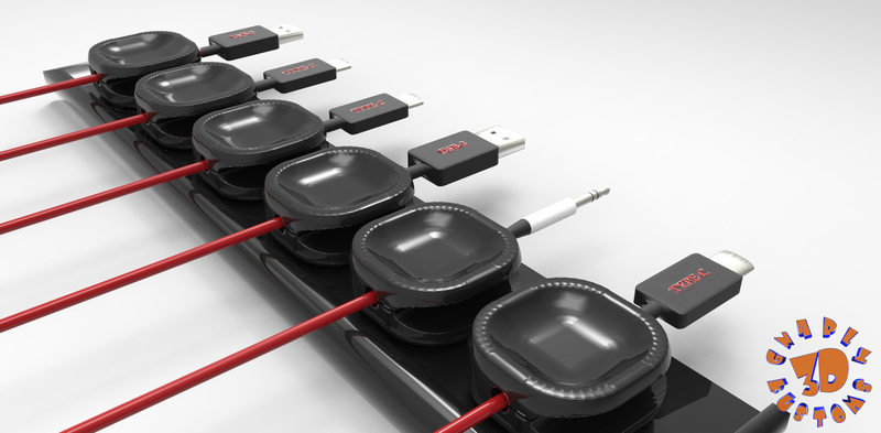 Magnetic Cable Management System - Pinshape