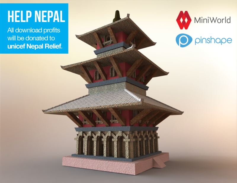 Durbar Square Pagoda - Pinshape
