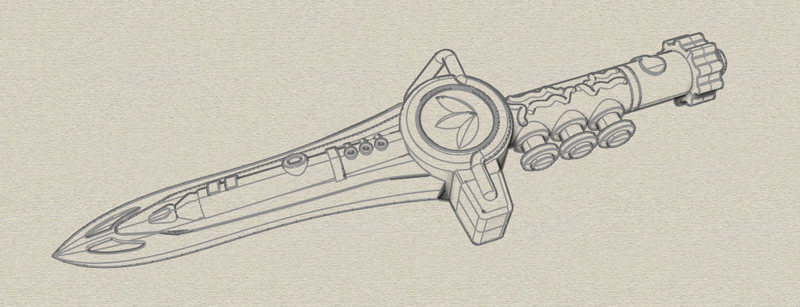 Green Ranger dragon dagger from Mighty Morphin Power Rangers - Pinshape