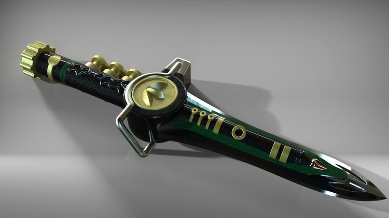 Green Ranger dragon dagger from Mighty Morphin Power Rangers - Pinshape