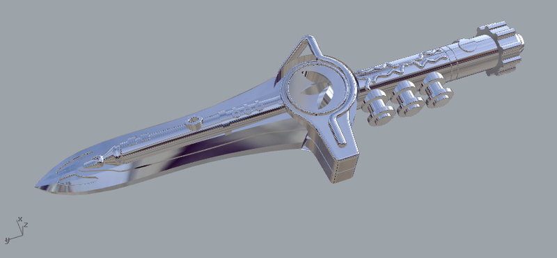 Green Ranger dragon dagger from Mighty Morphin Power Rangers - Pinshape