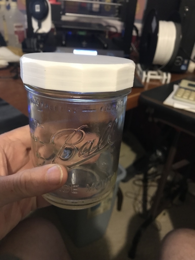 Wide Mouth Mason Jar Lid Chamfered Edges - Pinshape