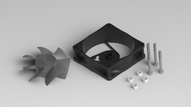 80mm computer Fan - Pinshape
